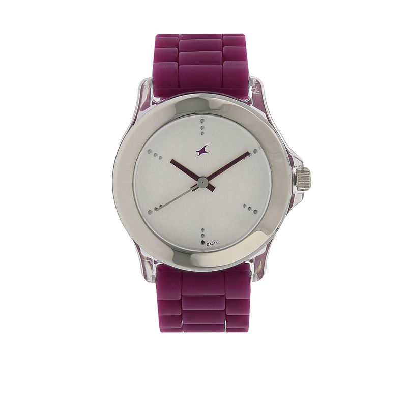 Fastrack Silver Dial Purple Plastic Strap Watch: Buy Fastrack Silver ...