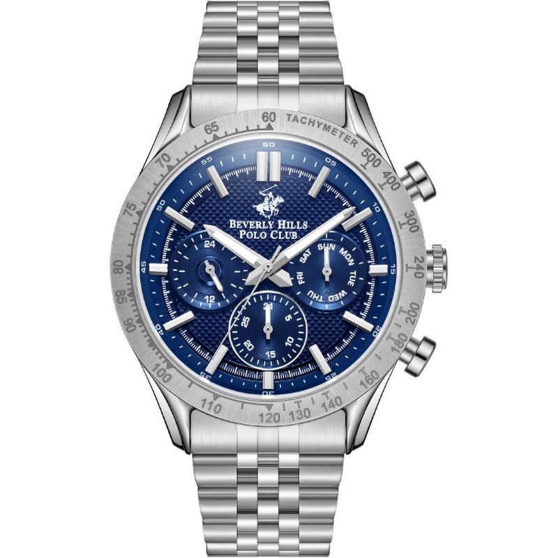 Buy Beverly Hills Polo Club Men Multi Function Dark Blue Dial Watch (M ...