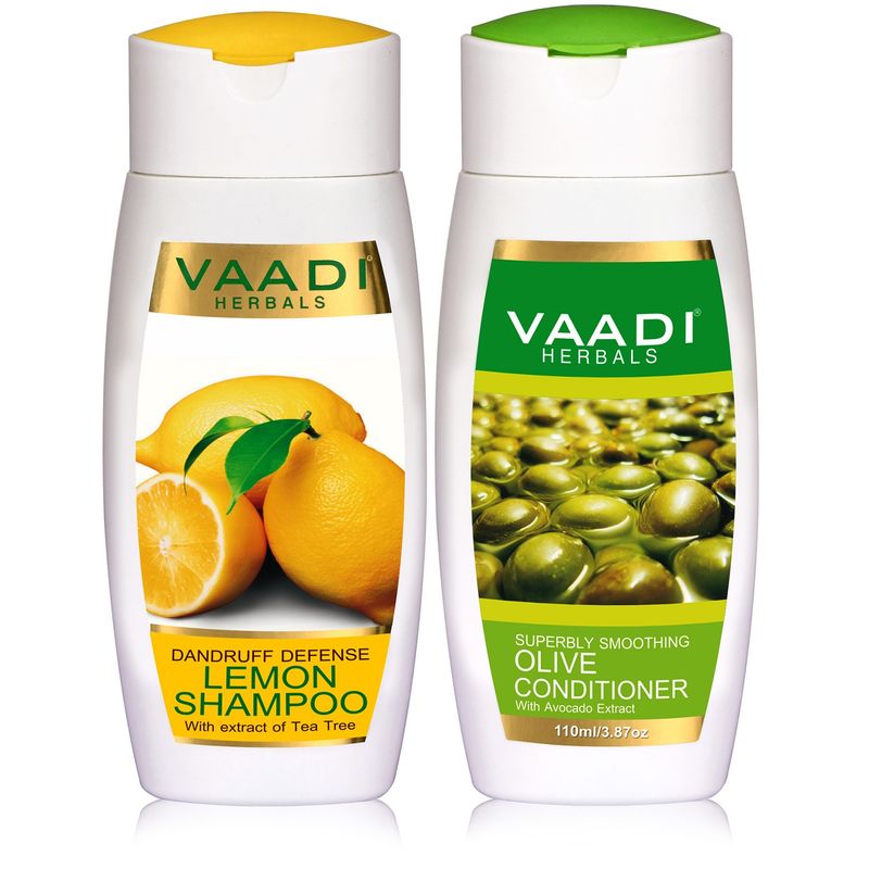 Buy Vaadi Herbals Dandruff Defense Lemon Shampoo With Olive Conditioner ...
