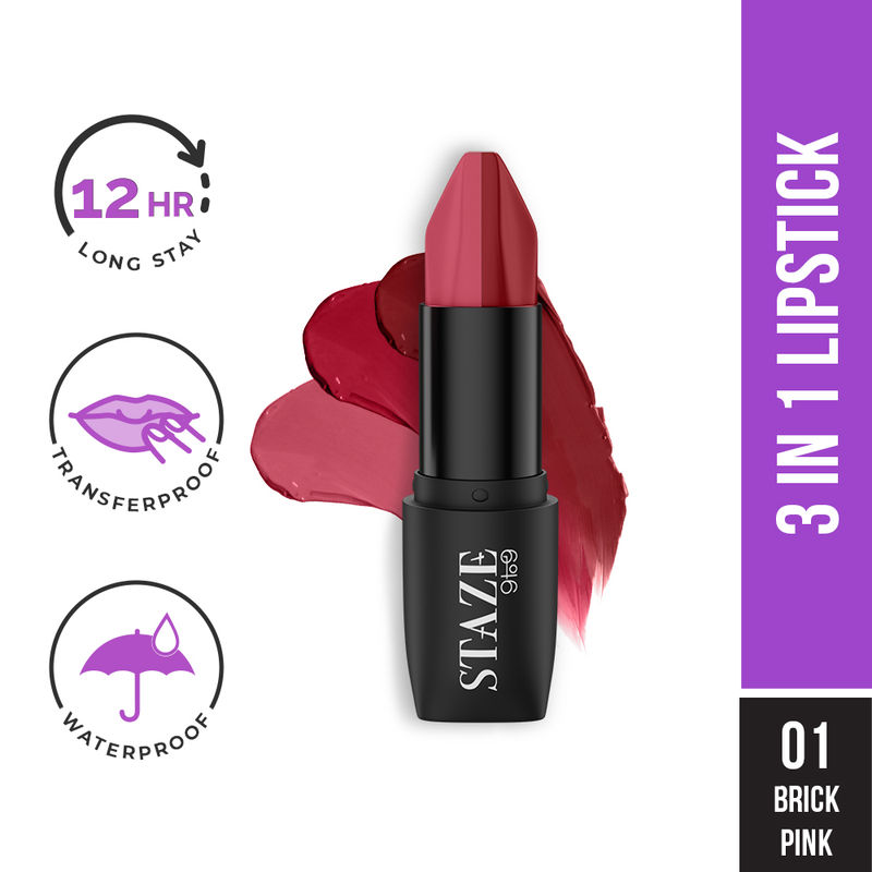 Buy Staze 9to9 Love Tri-Angle 3 in 1 Lipstick Online