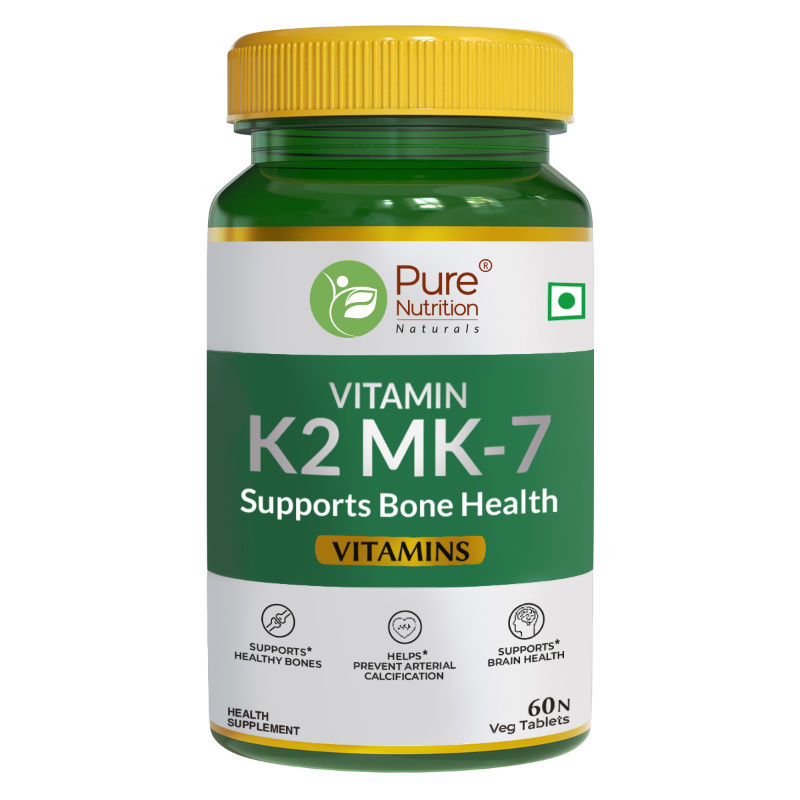 Buy Pure Nutrition Vitamin K2 MK-7 Supplement for Bone Health Tablets ...