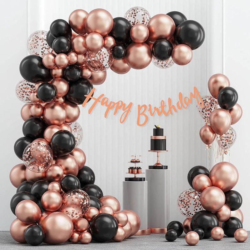 Buy Special You Happy Birthday Black & Rose Gold Balloons For ...