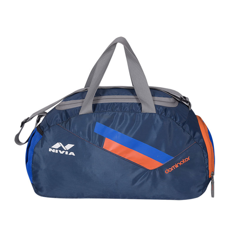 Buy Nivia Dominator Duffle Bag Medium (Navy Blue - Orange) Online