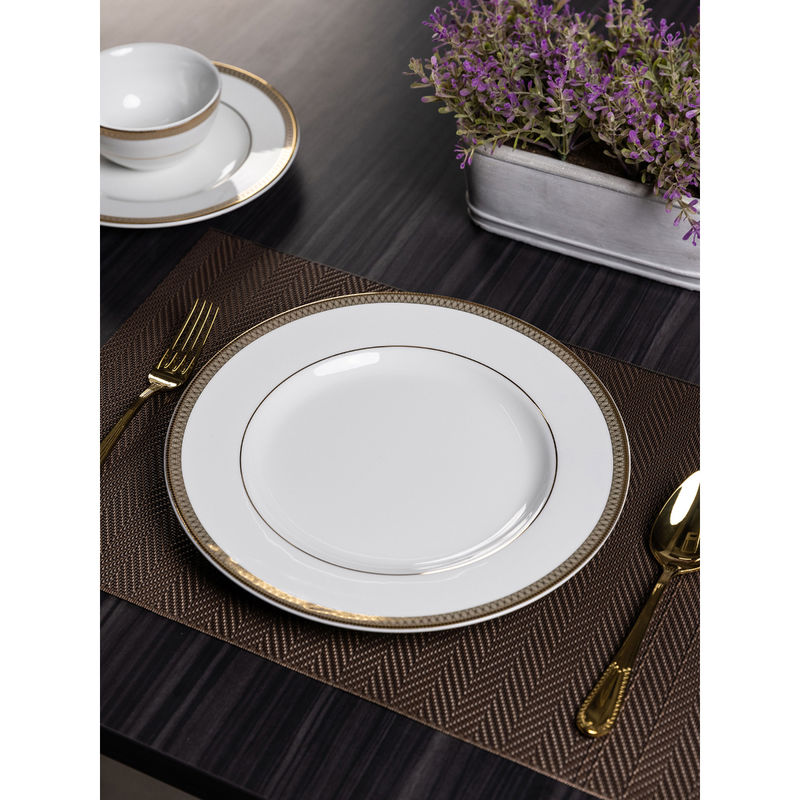 Buy Pure Home + Living Gold Renee Dinner Plate Online