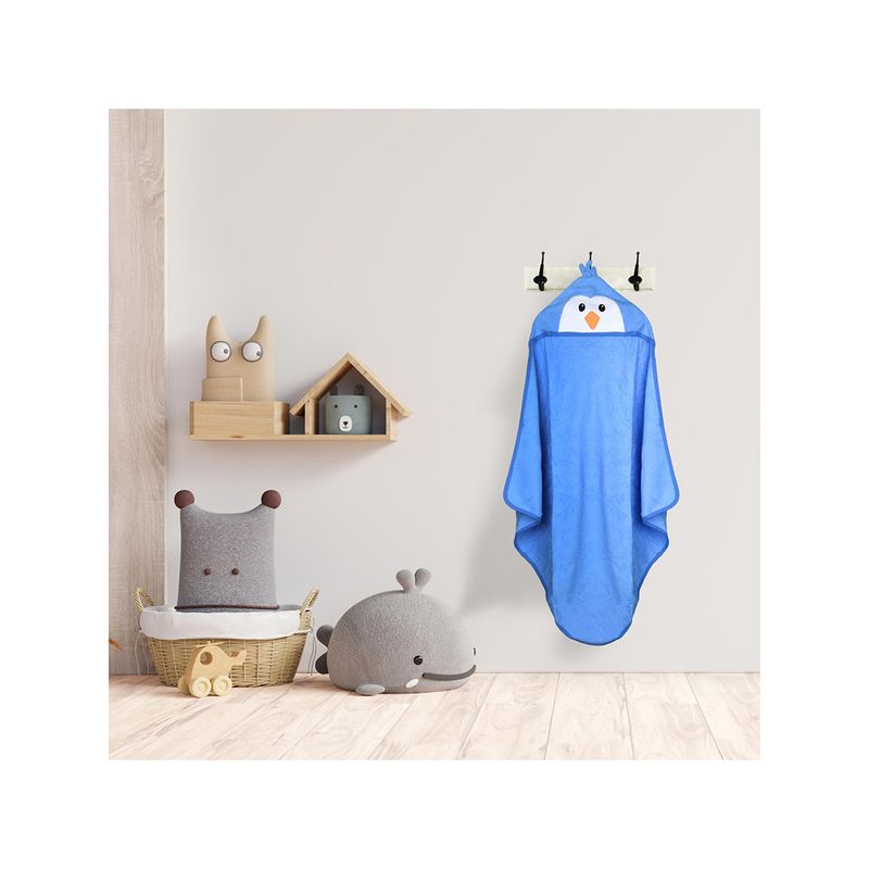 Baby Moo Penguin Blue Animal Hooded Towel: Buy Baby Moo Penguin Blue ...