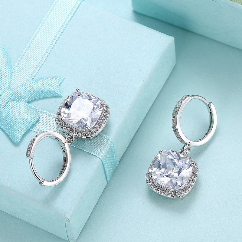 Buy Jewels Galaxy Splendid Crystal Silver Plated Mesmerizing Drop ...