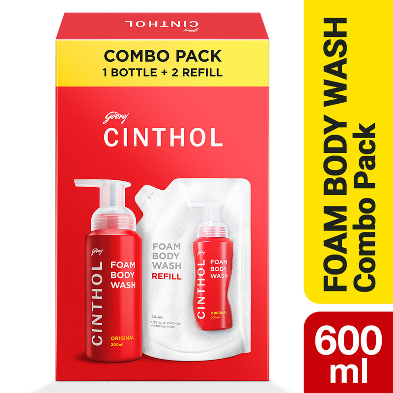 Buy Cinthol Original Foaming Body Wash, Glycerin Shower Gel, Combo Pack ...