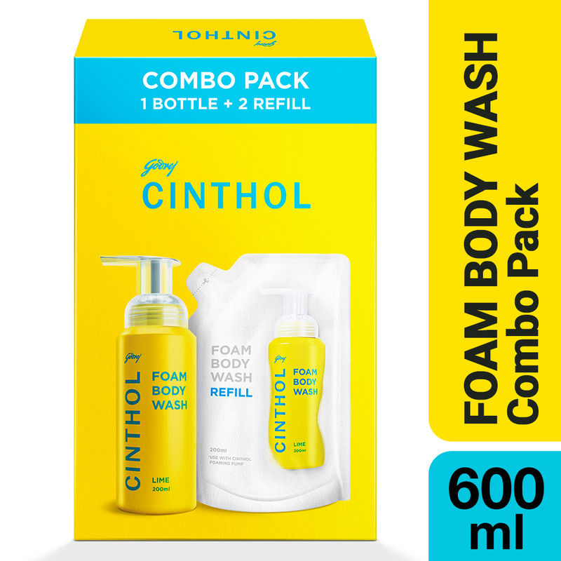Buy Cinthol Lime Aqua Foaming Body Wash, Glycerin Shower Gel, Combo ...