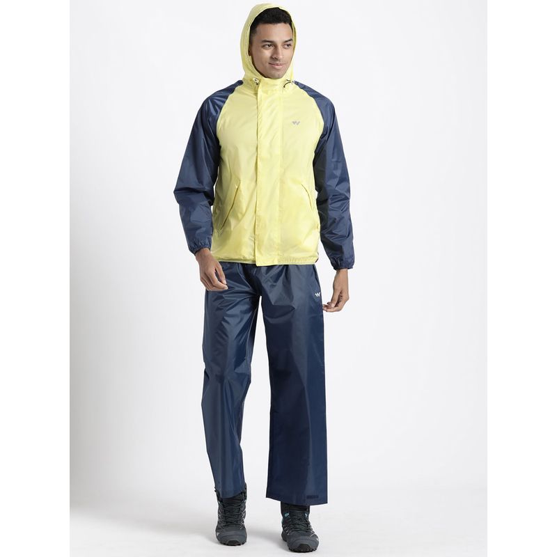 Buy Wildcraft Men Yellow Colorblock Rain Jacket Online