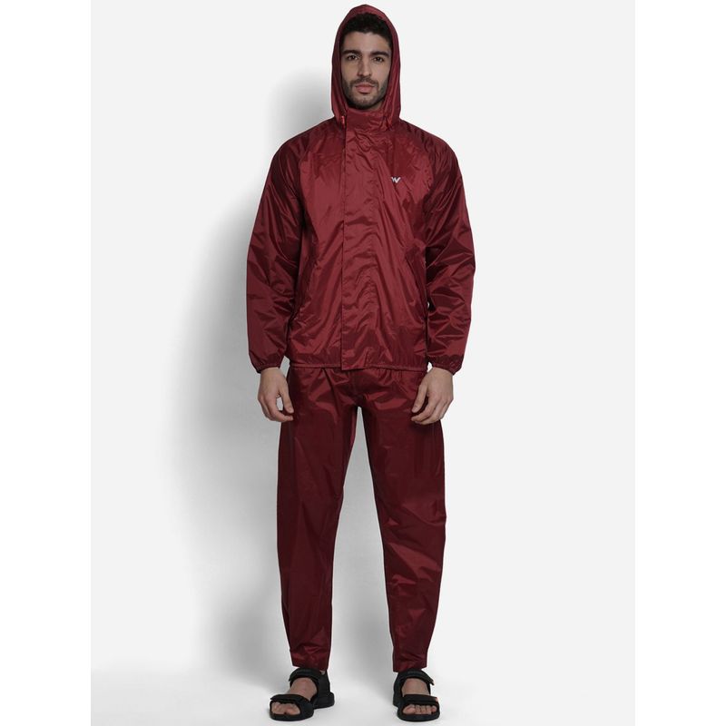 Buy Wildcraft Men Red Colorblock Rain Jacket Online