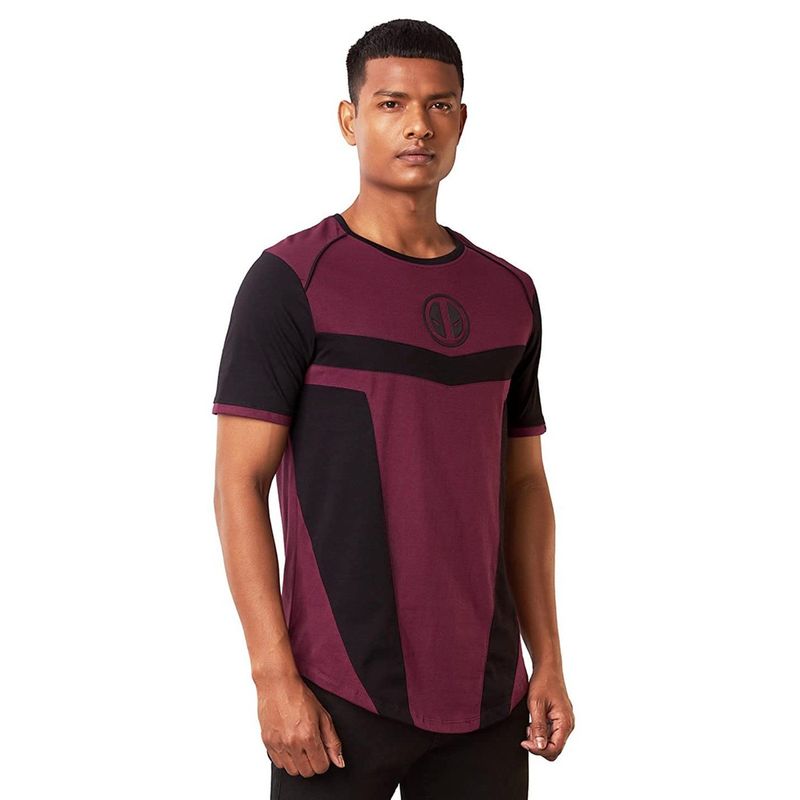 The Souled Store Men Official Deadpool The Suit Maroon Drop Cut T ...