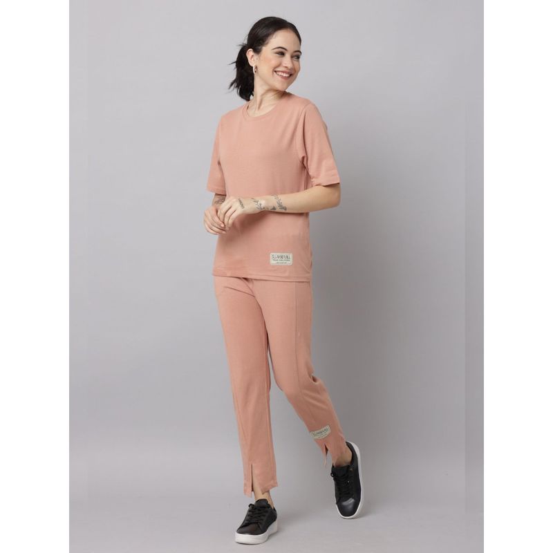 Buy Slumber Jill Peach Slumber Jill Premium T-Shirt with Pant (Set of 2 ...