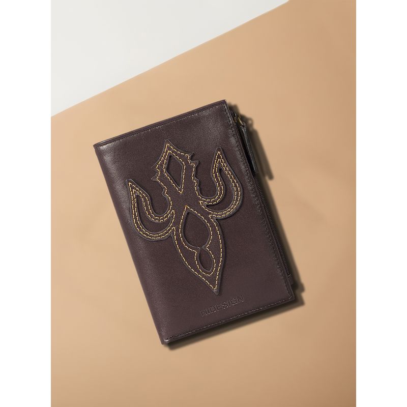 Buy Hidesign Peyote W1 Genuine Leather Passport Holder - Brown Online