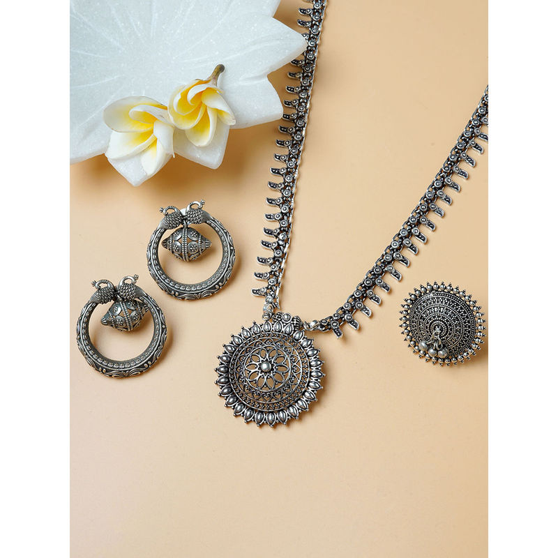 Buy Teejh Shisha Silver Oxidised Jewellery Gift Set Online