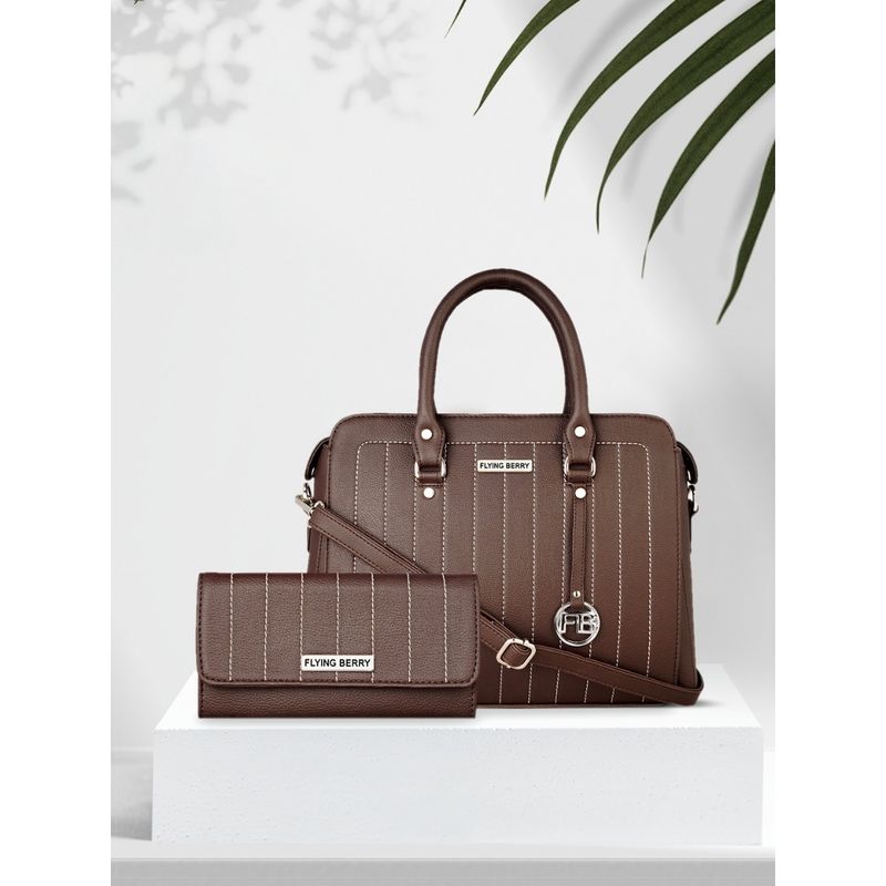Buy FLYING BERRY Womens Brown Hand Bag Combo Pack of 2 Online