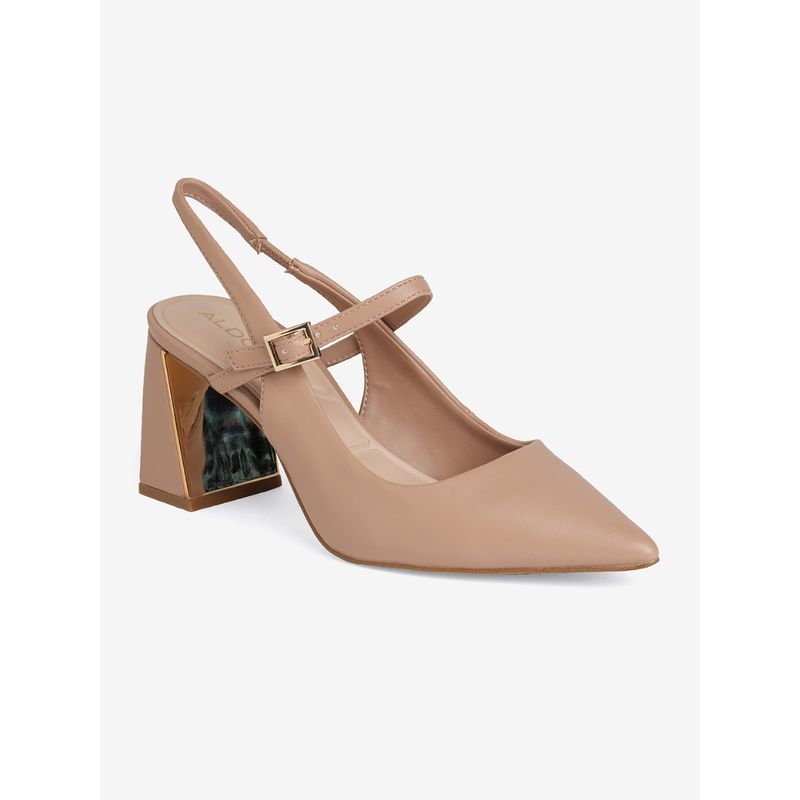 Buy Aldo Block Heel Beige Heels For Women Online