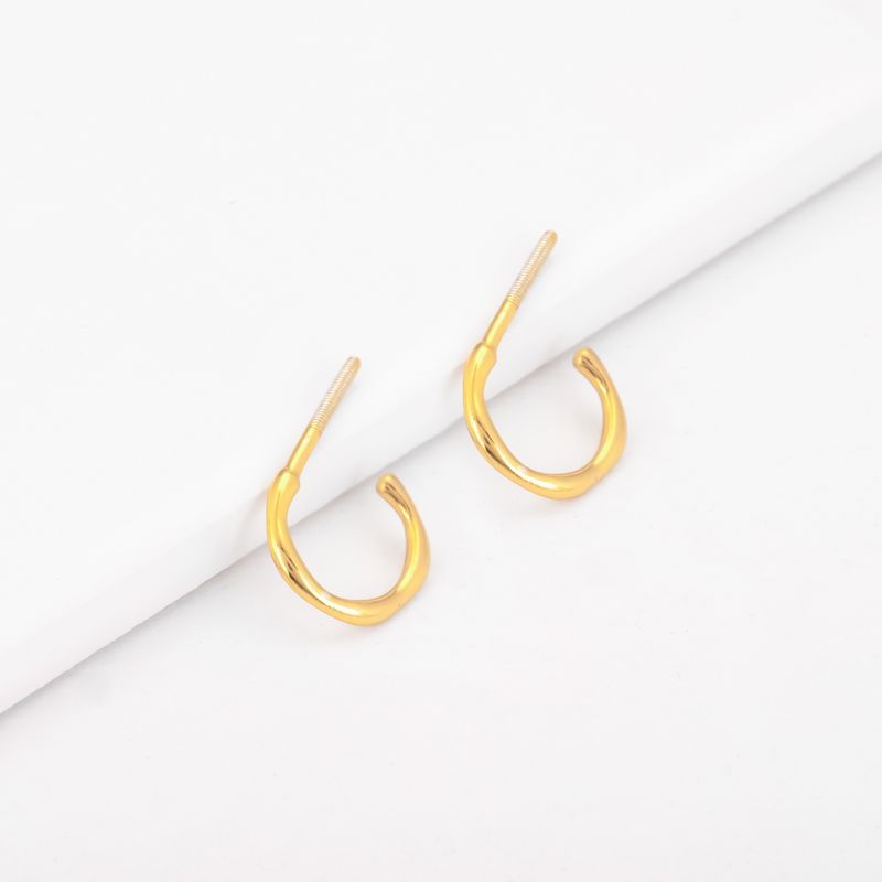 Buy GIVA Sterling Silver Golden Sickle Hoop Earrings for Womens and ...