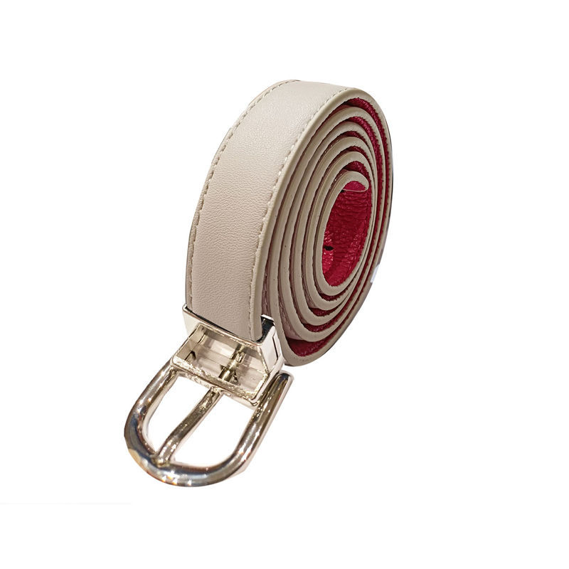 Buy CARPISA White Pink Dubble Side Belt for Women Reversible Stylish ...