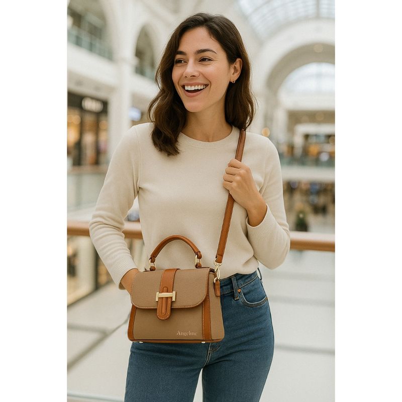 Buy Angeline Brown Designer Women Sling Bag Online