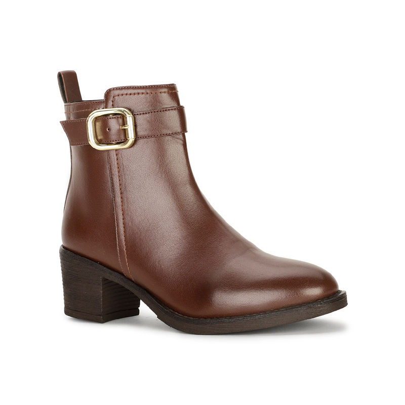 Buy Bata Women Zipper Grande Boots - Brown Online