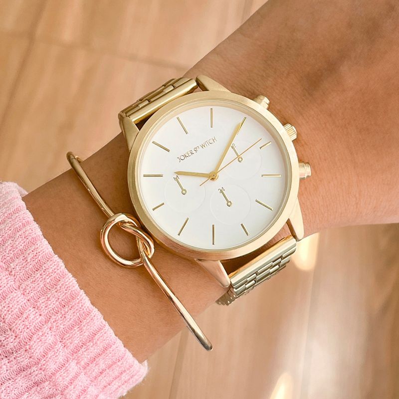 Buy Joker & Witch Maxine Gold Watch Bracelet Stack (L) Online