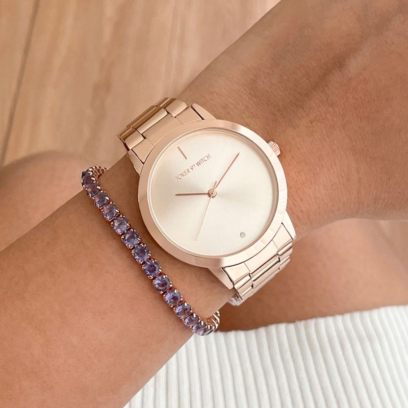 Buy Joker & Witch Aquila Rose Gold Watch Bracelet Stack (L) Online