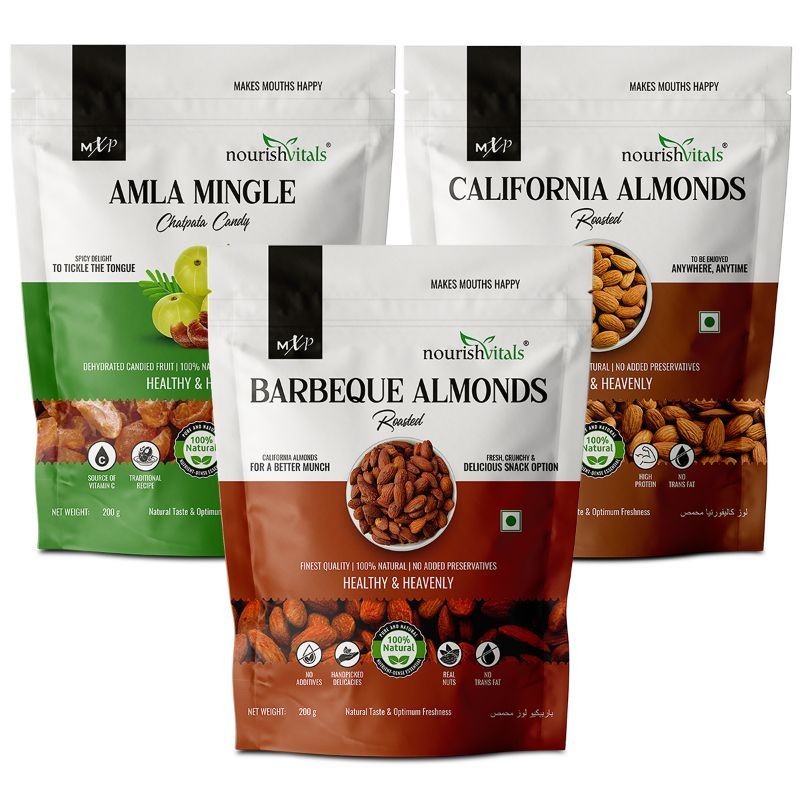 Buy NourishVitals Chatpata Amla Mingle Candy & Barbeque + California ...