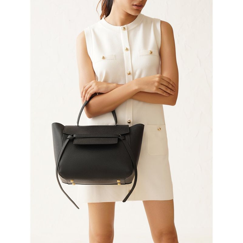 Buy Carry City Cici Large In Pure Leather Black Women Handheld Hand Bag ...