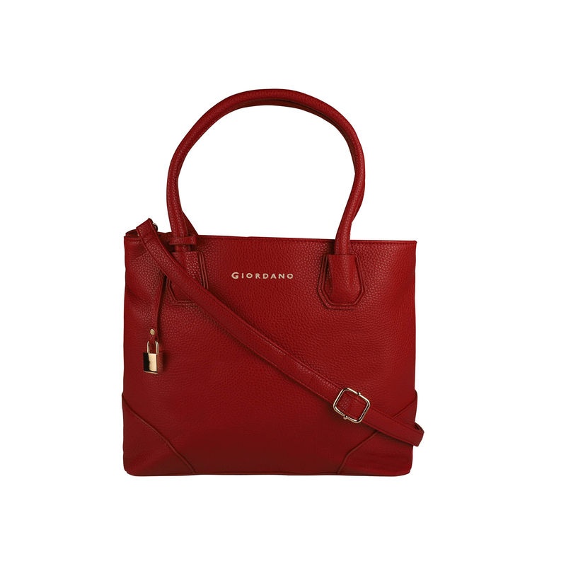 Buy Giordano Red Solid Satchel Handbag Online