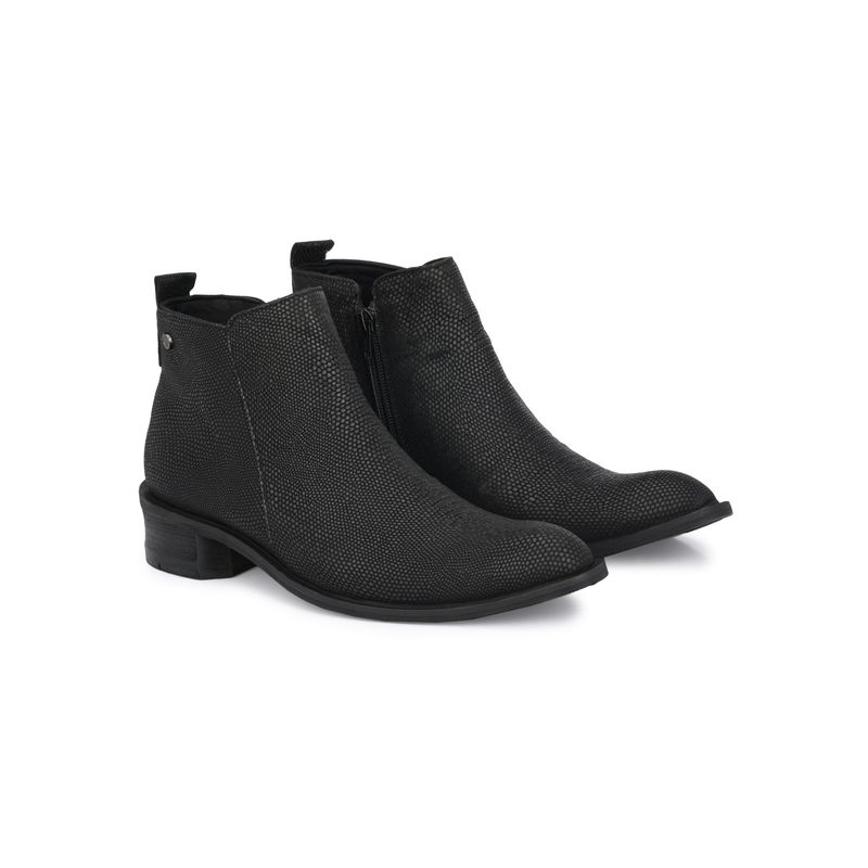 Buy Delize Black Faux Leather Mens Casual Boots Online