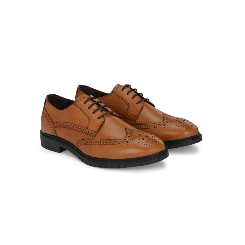 Buy Delize Mens Tan Brogue Shoes Online