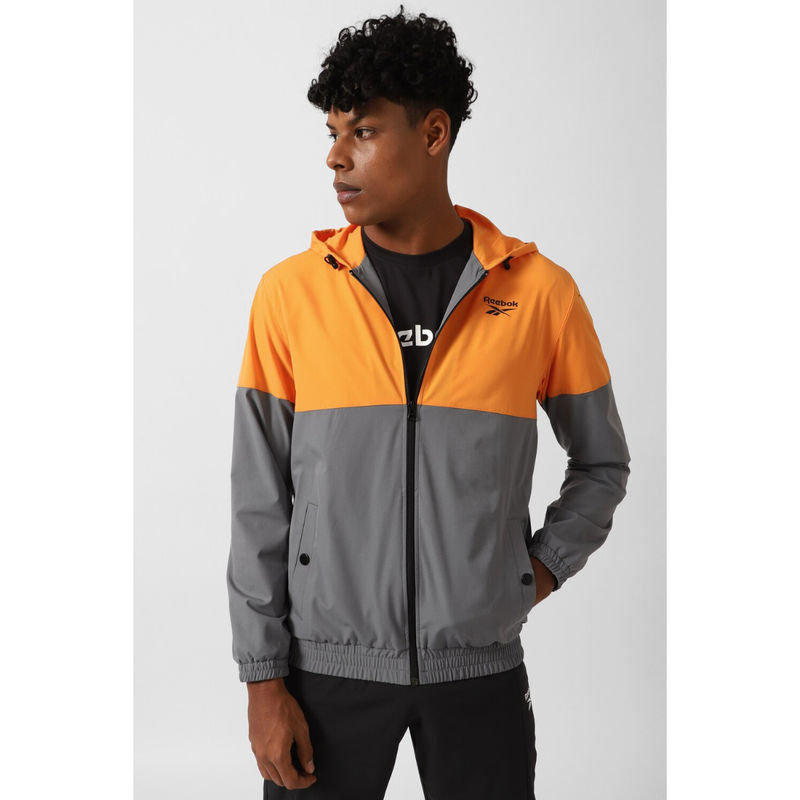 Reebok Mens Rapture T Jacket Orange Grey