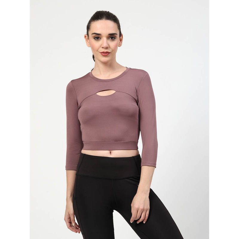 Buy INVINCIBLE Women Pink Lycra Solid T-Shirt Online