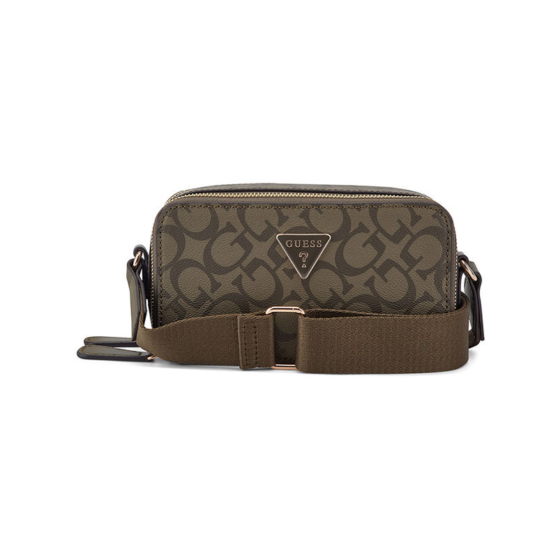 Buy Guess Olive Monogram Charlestown Mini Crossbody Bag Online