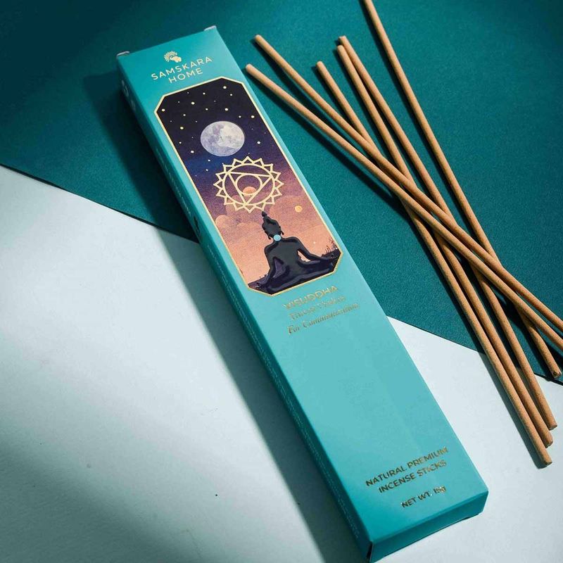 Buy Samskara Home Visuddha Throat Chakra Incense Stick Packet Online