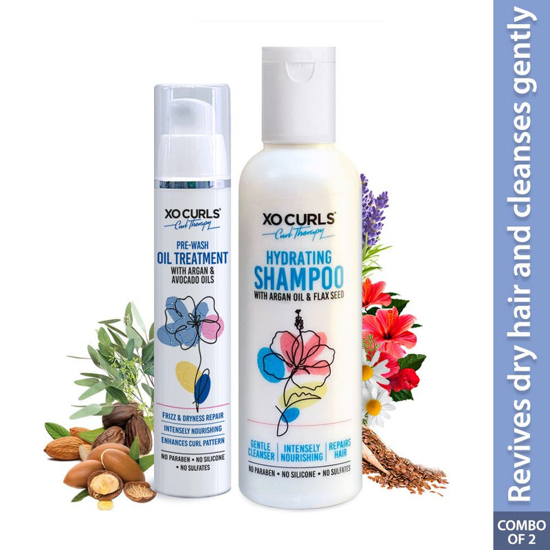 Buy XO Curls Shampoo & Pre Wash Oil Combo Online