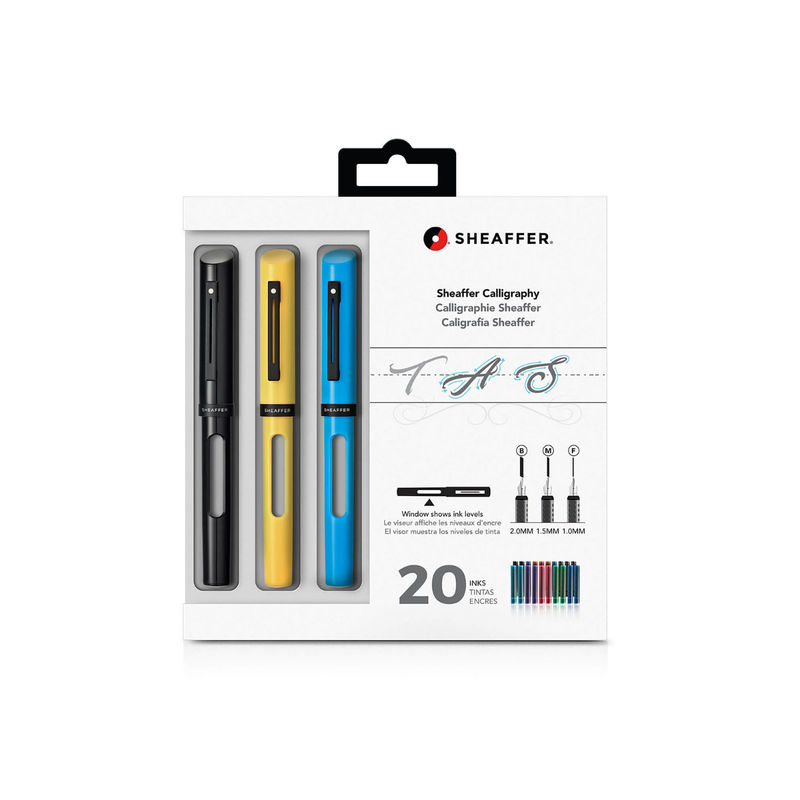 Buy Sheaffer 93400 Calligraphy Fountain Pen - Black, Yellow and Blue ...