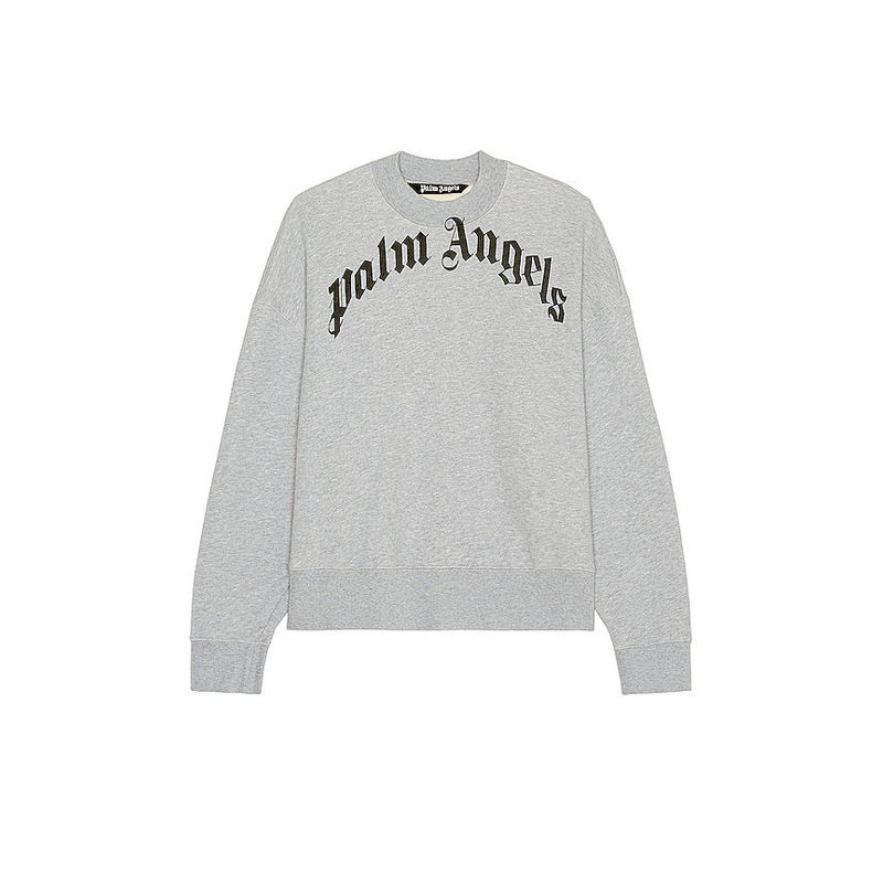Buy Palm Angels GD Curved Logo Crew Online