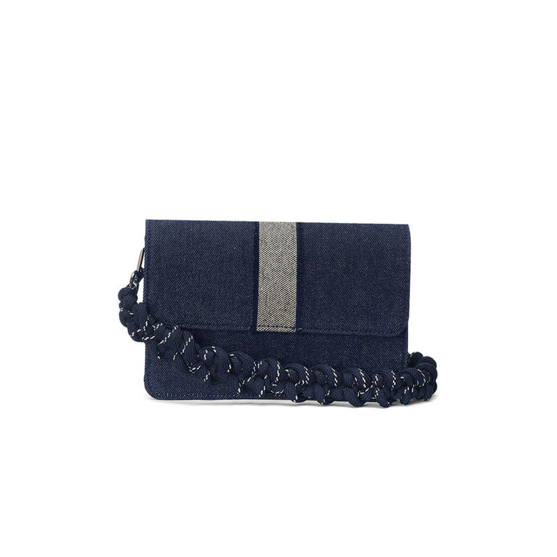 Buy ETCETERA Womens Denim Mini Bag with Long Cord Handle (S) Online