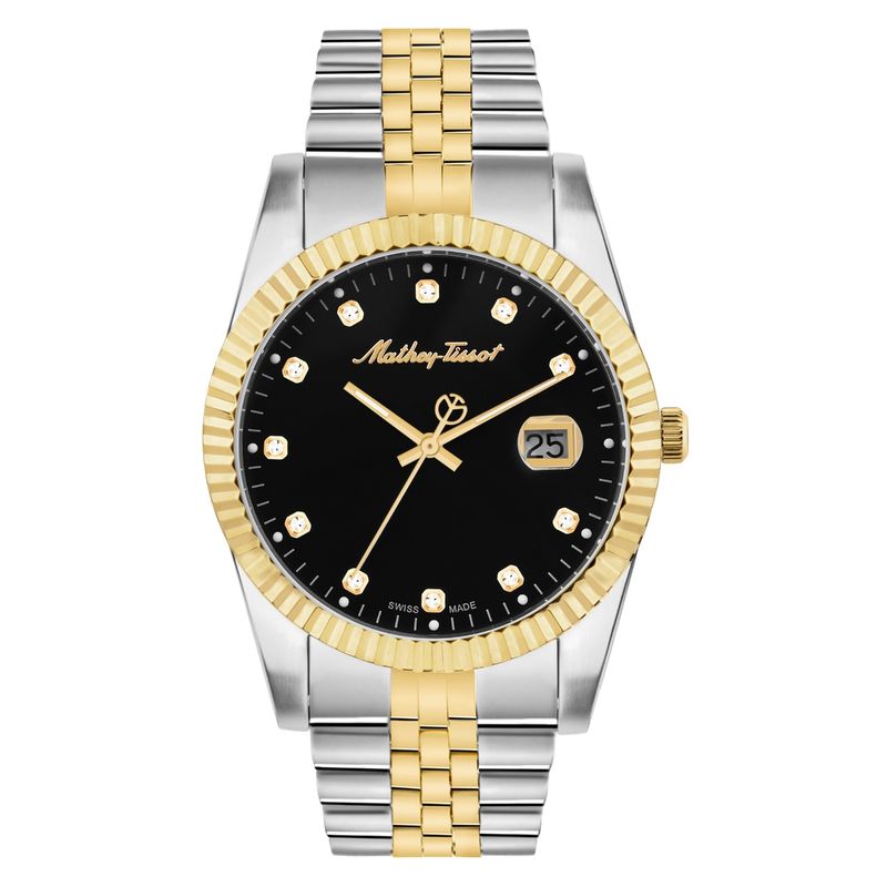 Buy Mathey-Tissot Swiss Made Rolly Iii Crystal Black Dial Mens Watch ...