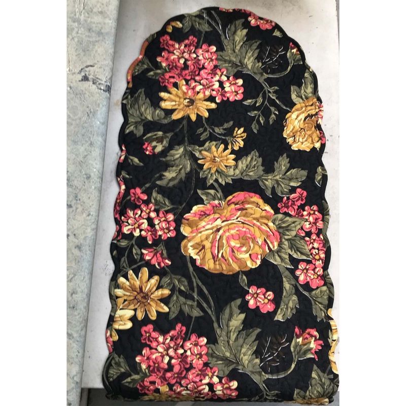 Belleven Black Floral Quilted Table Runner: Buy Belleven Black Floral ...