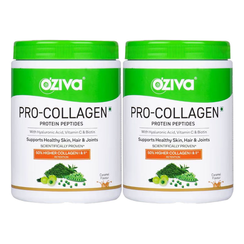 Buy Oziva Pro-Collagen Protein Peptides With Clean Protein - Caramel ...