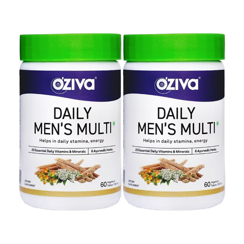Buy Oziva Plant Based Multivitamins for Men 35+ for Heart & Muscle ...