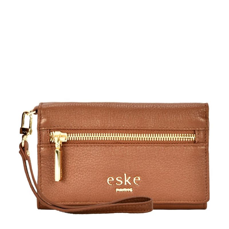 Buy Eske Edith Small flap trifold wallet,Brown Online