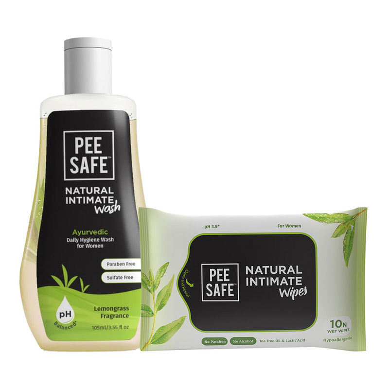 Buy Pee Safe Natural Intimate Wash + Intimate Wipes Online