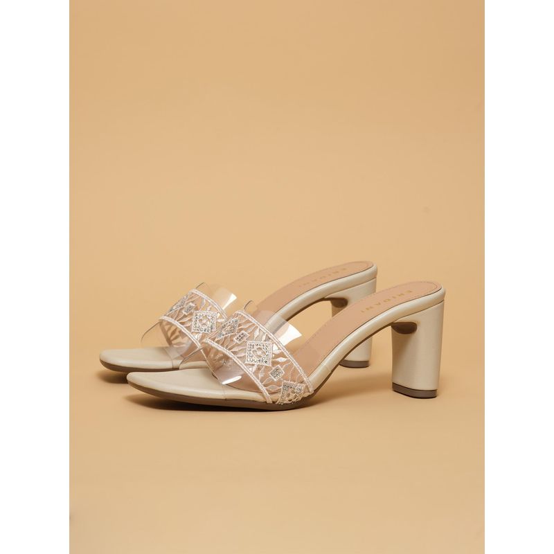Buy Eridani Diti Off White Festive Sandal Heels Online