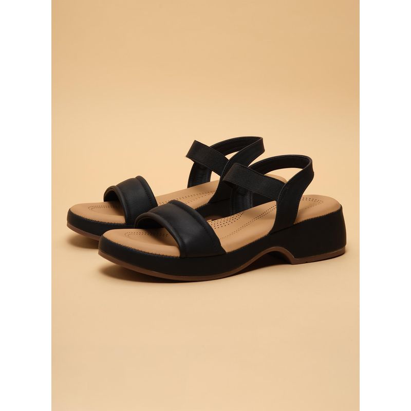 Buy Eridani Elijah Black Comfort Sandal Heels Online