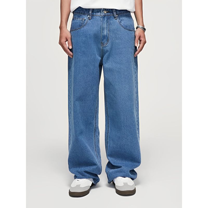 Buy Off Duty India Laid Back Blue Wide Leg Jeans Blue Online