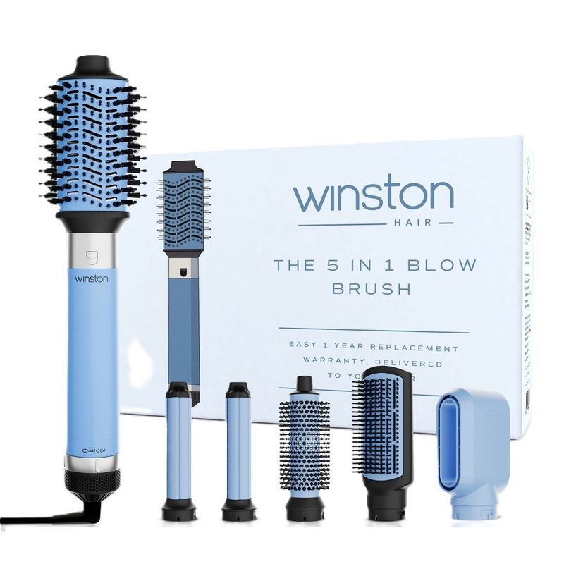 Buy Winston 5 In 1 Hair Blow Brush Multi Styler For All Hair Types- Ice ...