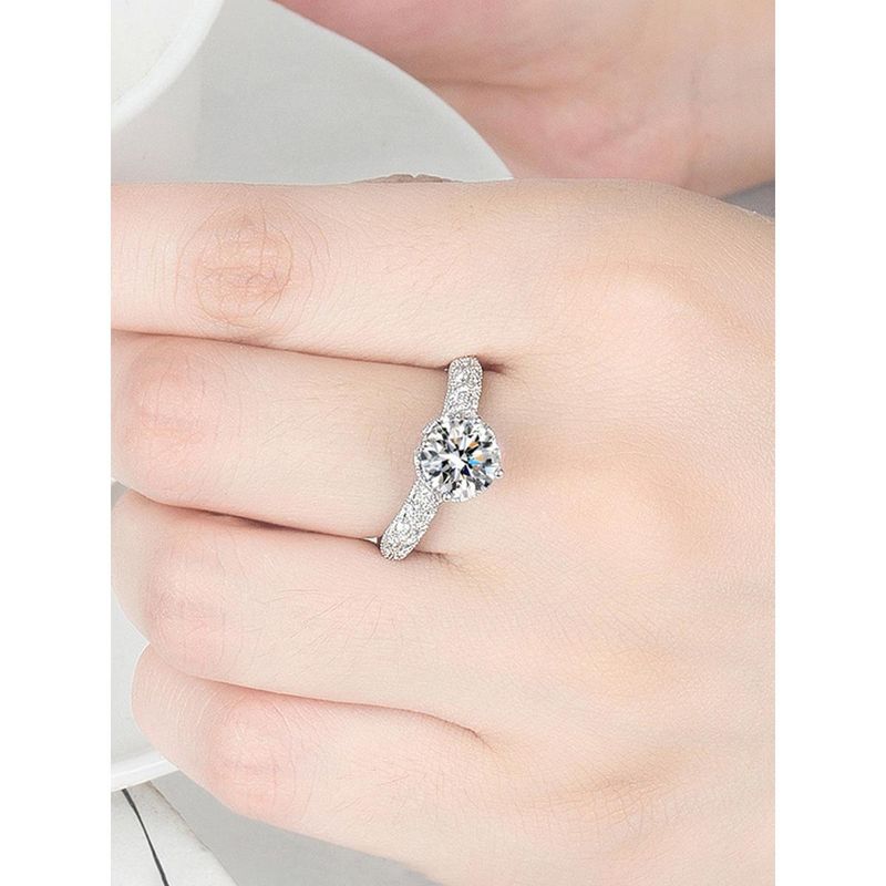 Buy Designs & You Silver Plated American Diamond Stone Studded ...